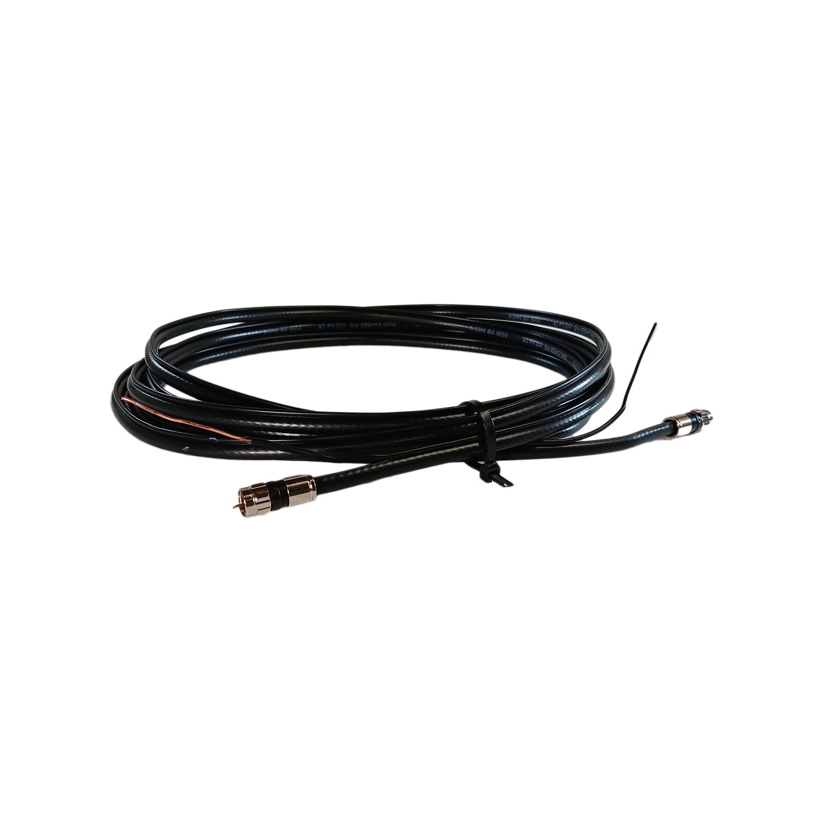 Custom Cut RG6 Coaxial Cable with Connectors and Ground Wire, Single ...