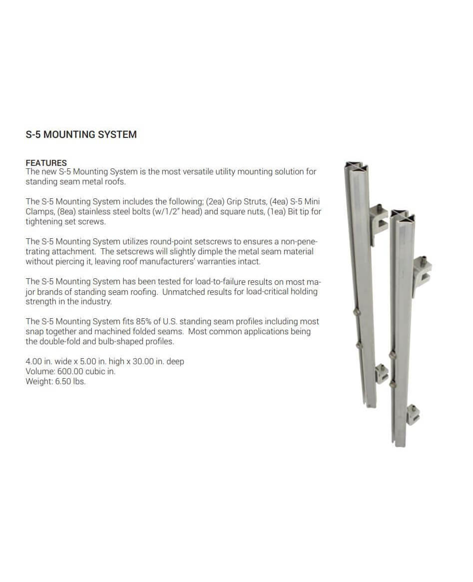 S-5 Metal Roof Satellite Dish Mounting System– The Satellite Shop